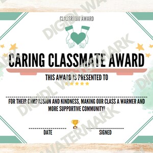 Printable Classroom Award, 30x A4 Classroom Certificate, School Award ...