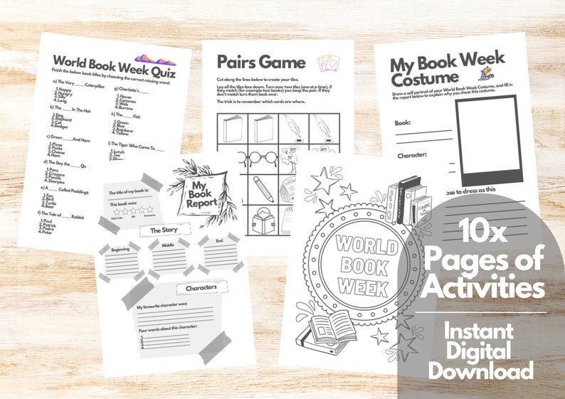 Printable World Book Week | Kids Activity Pack | World Book Day 2024 ...
