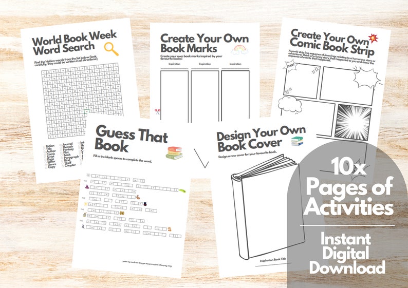 Printable World Book Week | Kids Activity Pack | World Book Day 2024 ...
