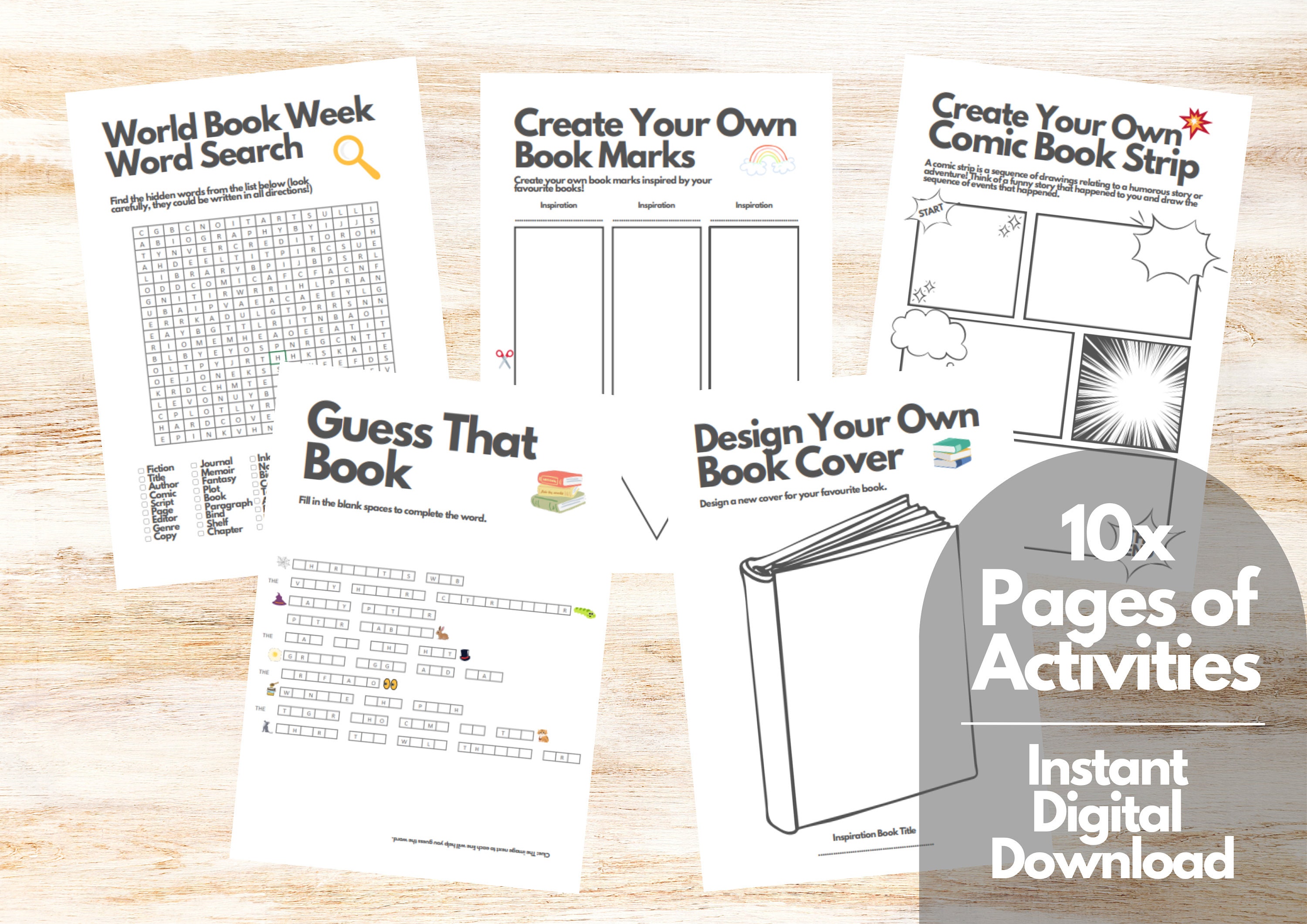 Printable World Book Week | Kids Activity Pack | World Book Day 2024 ...