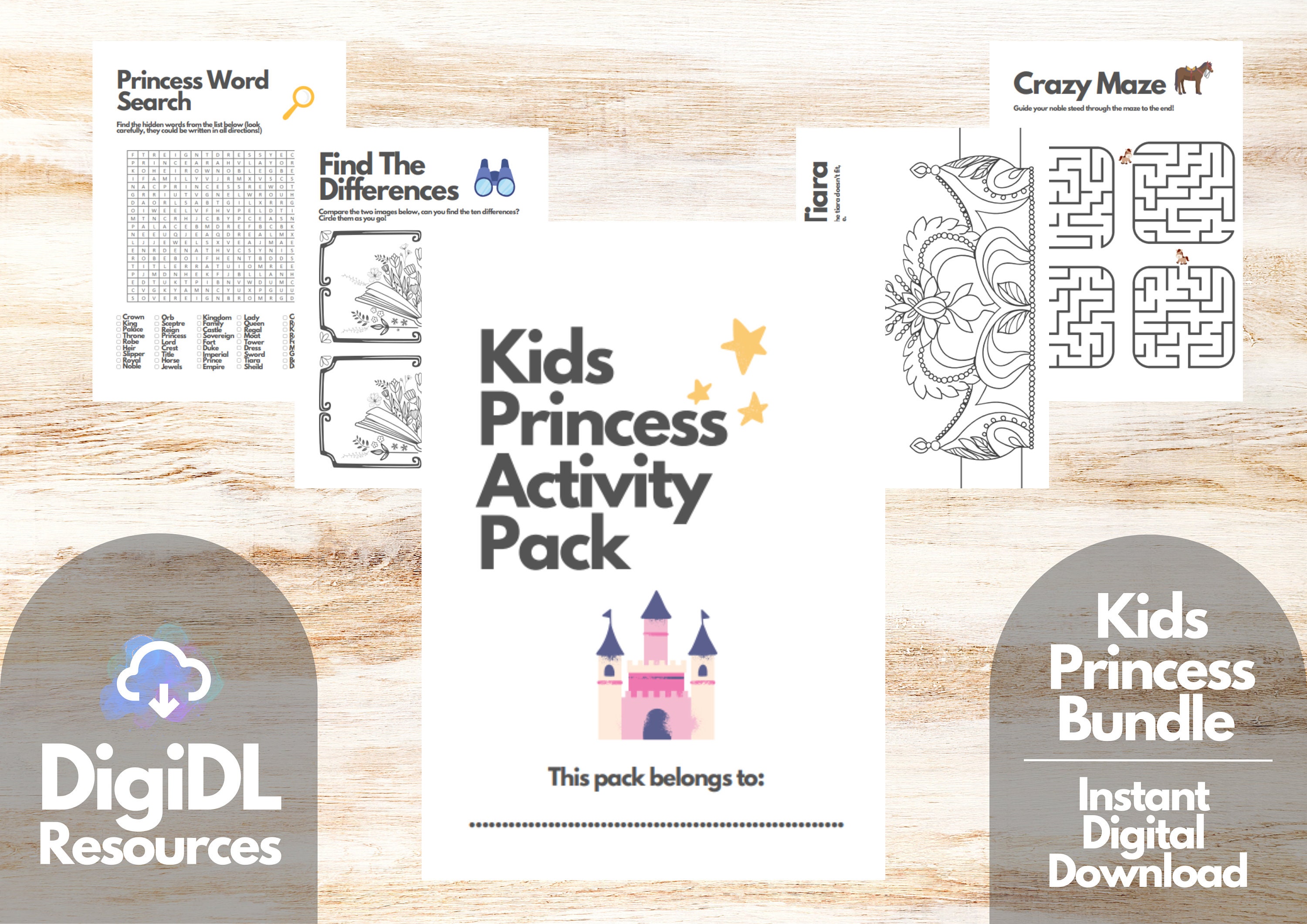 Printable Princess Party Pack | Kids Activities | Princess Activity ...