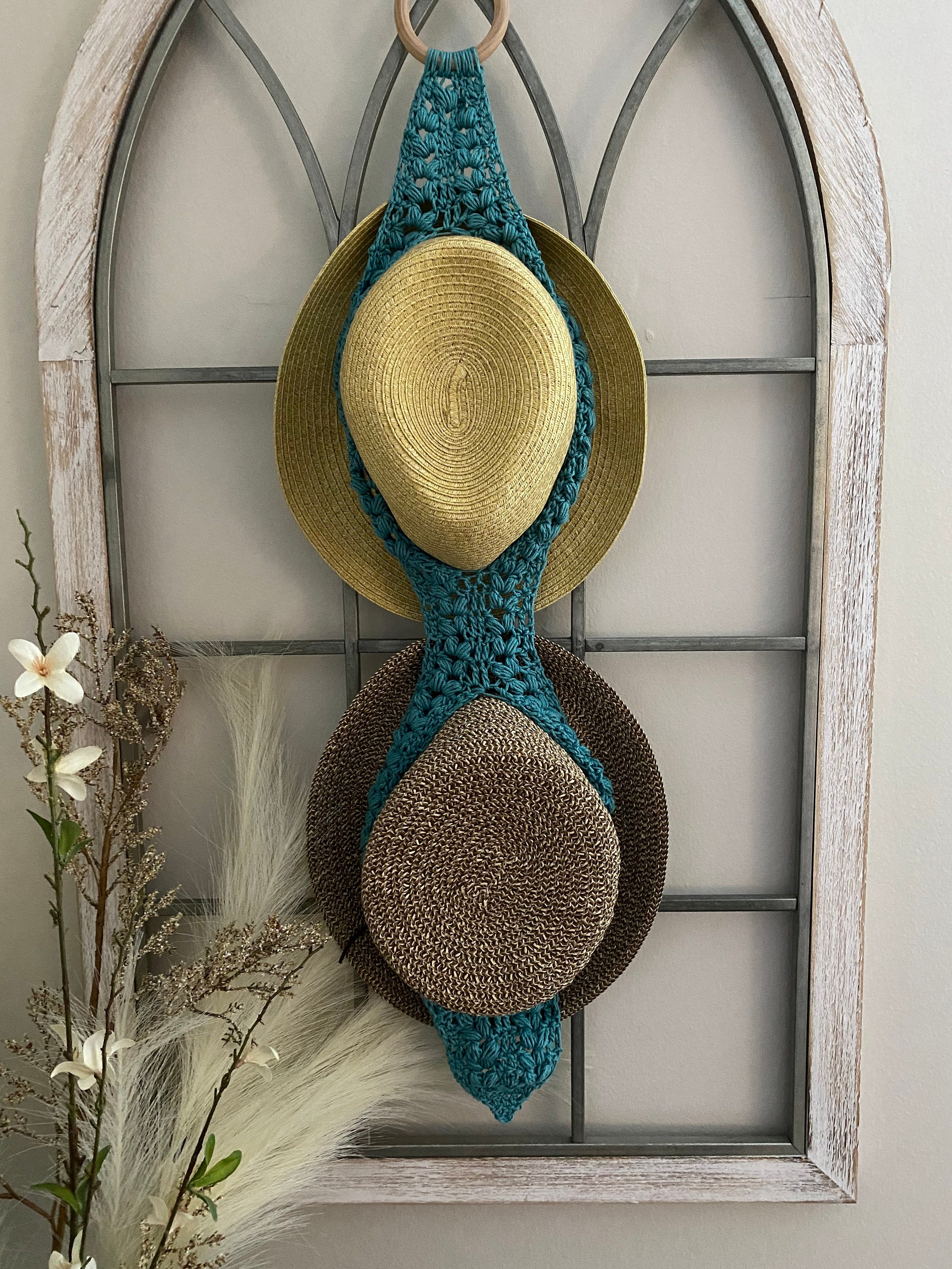Boho Double Hat Hanger Crochet Pattern - Etsy
