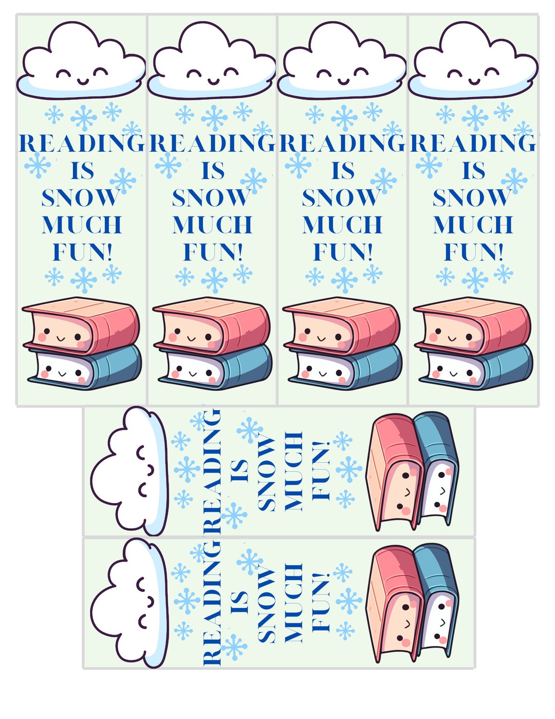 Digital Download Bundle up Bookmarks Set of 3 - Etsy