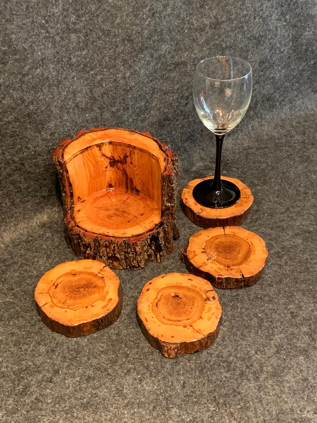 Solid Oak Coaster Set - Etsy