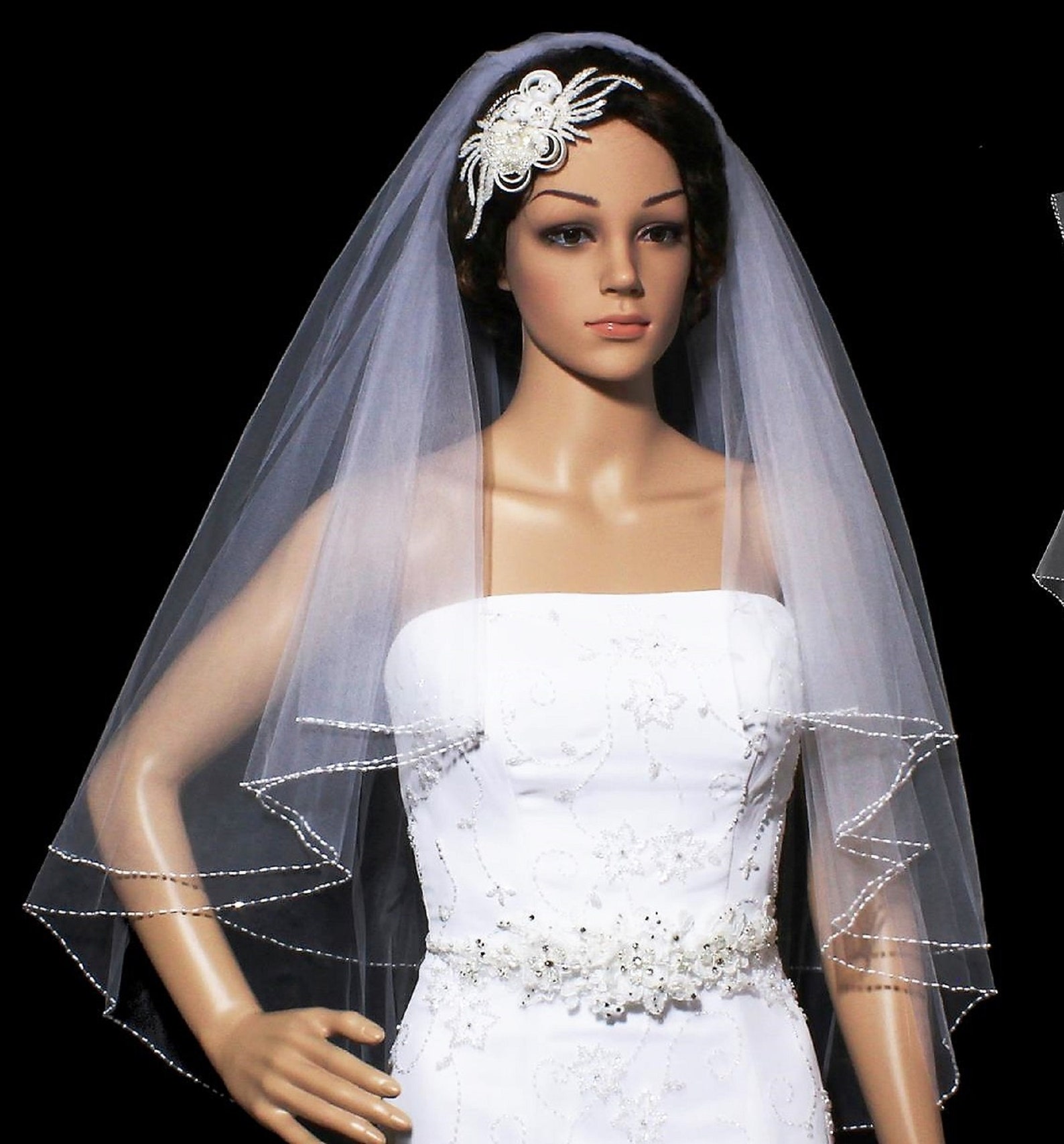 New Double Tier Veil Wedding Veil Cathedral Length Veil - Etsy