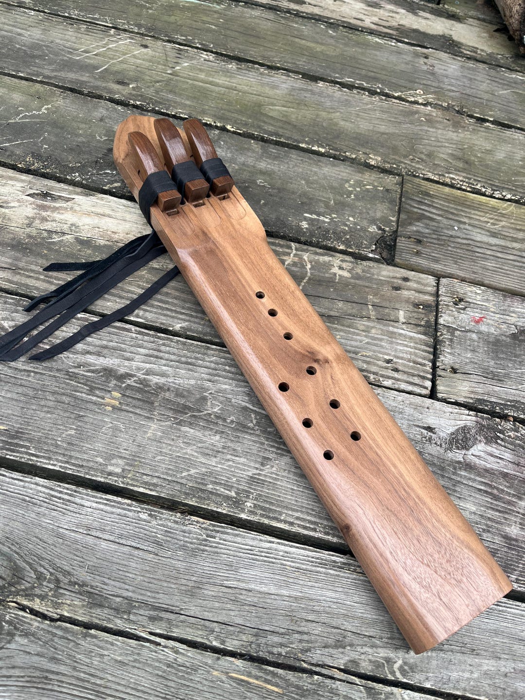 Black Walnut Triple Flute Key of F - Etsy