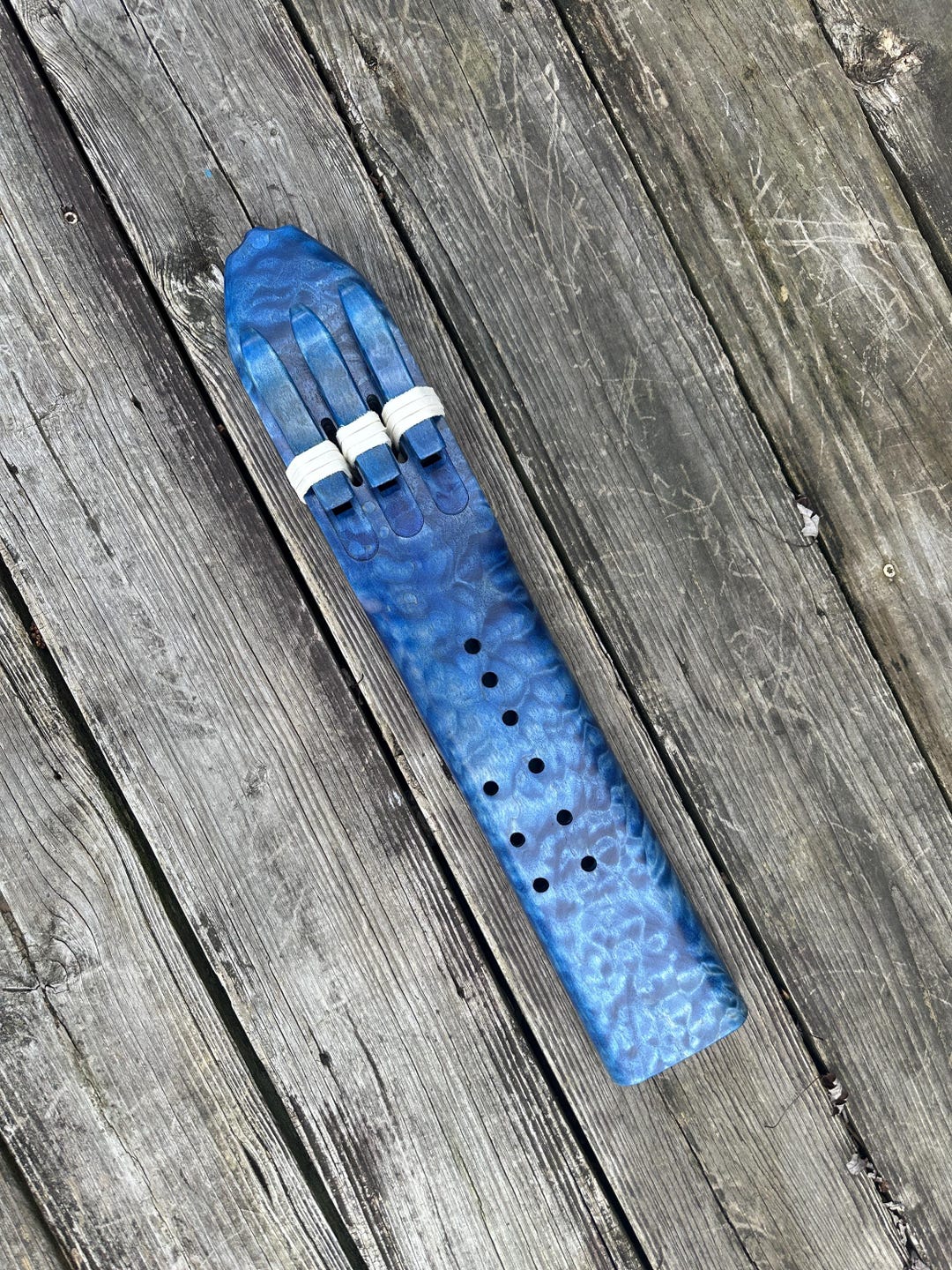 Quilted Maple Triple Drone Flute Key of F - Etsy