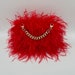 Red Ostrich Feather Handbag - Etsy