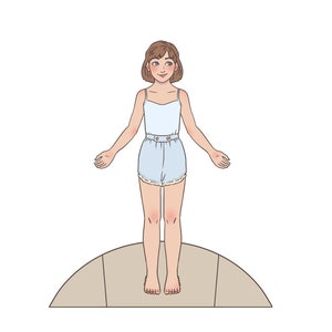 Custom Cottage Girl Paper Doll PDF Printable Download - Etsy
