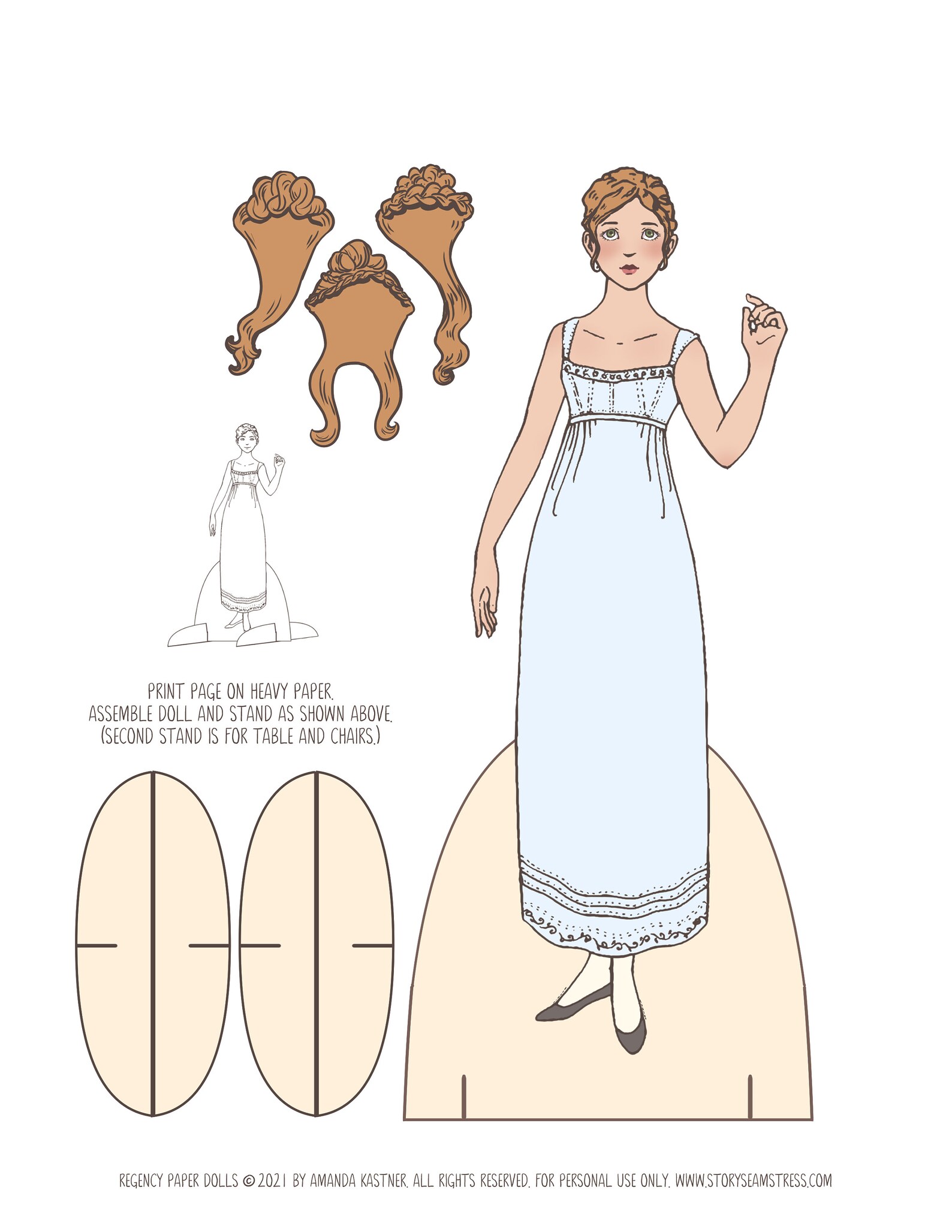 Regency Paper Dolls PDF Printable Instant Digital Download - Etsy