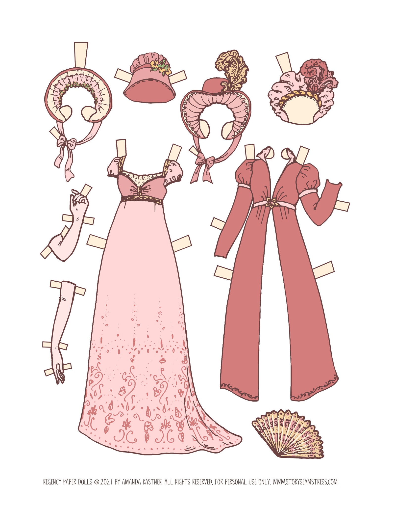 Regency Paper Dolls PDF Printable Instant Digital Download - Etsy