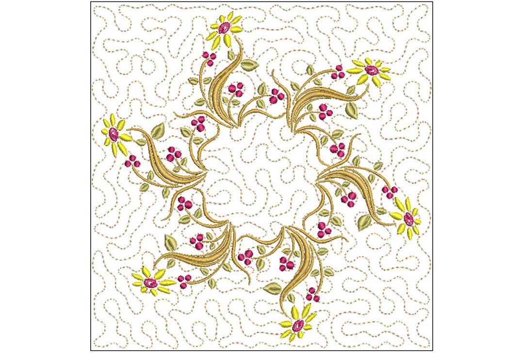 Daisy Stipple Embroidery Design, Flower Embroidery, Embroidery Design ...