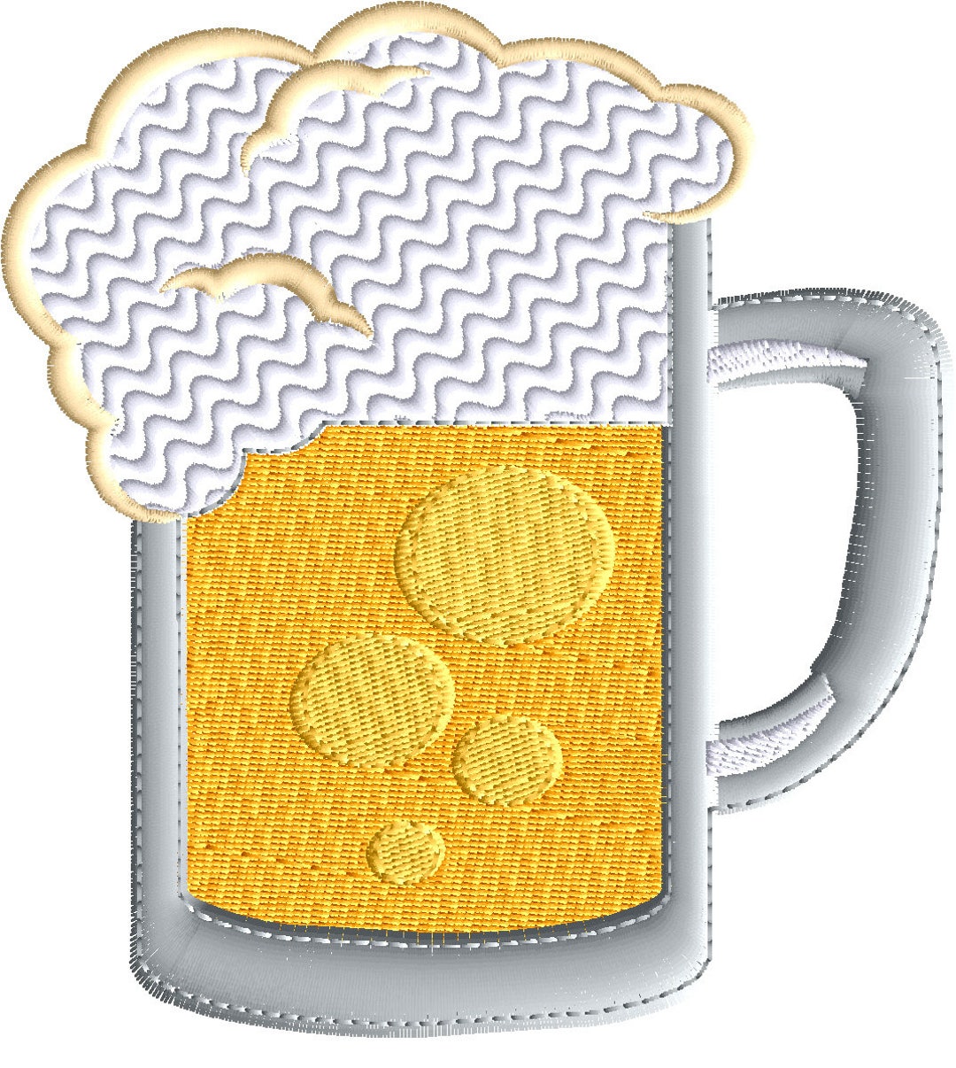 Beer Mug Embroidery Design, Beer Mug, Beer, Machine Embroidery ...