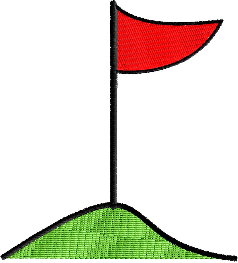 Golf Flag Embroidery Design, Instant Download, Machine Embroidery - Etsy