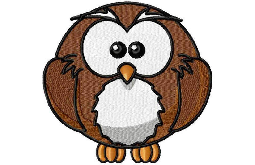 Fat Owl Embroidery Design, Owl, Embroidery Design, Embroidery, Machine ...