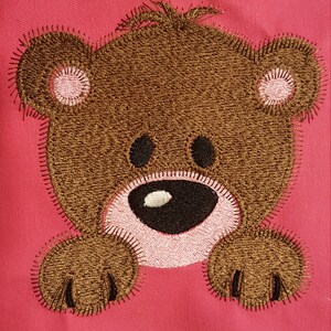 Bear Pocket Peeper Embroidery Design. Embroidery Design, Bear ...