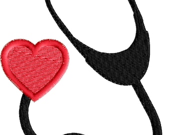 Stethoscope Heart Medical Embroidery Instant Download Machine ...