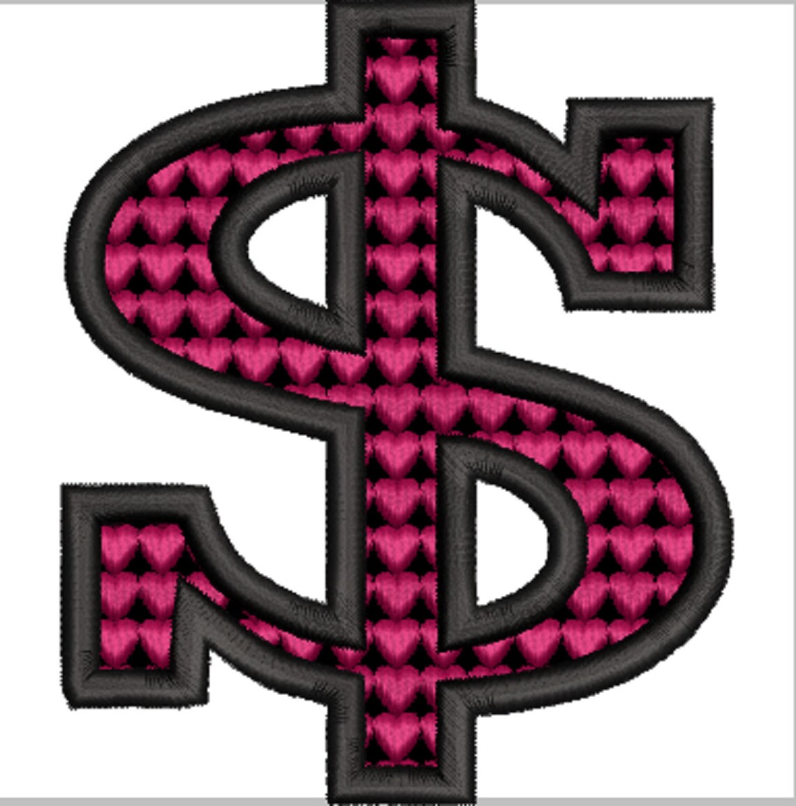 Dollar Embroidery Design 3 D Machine Embroidery Embroidery - Etsy