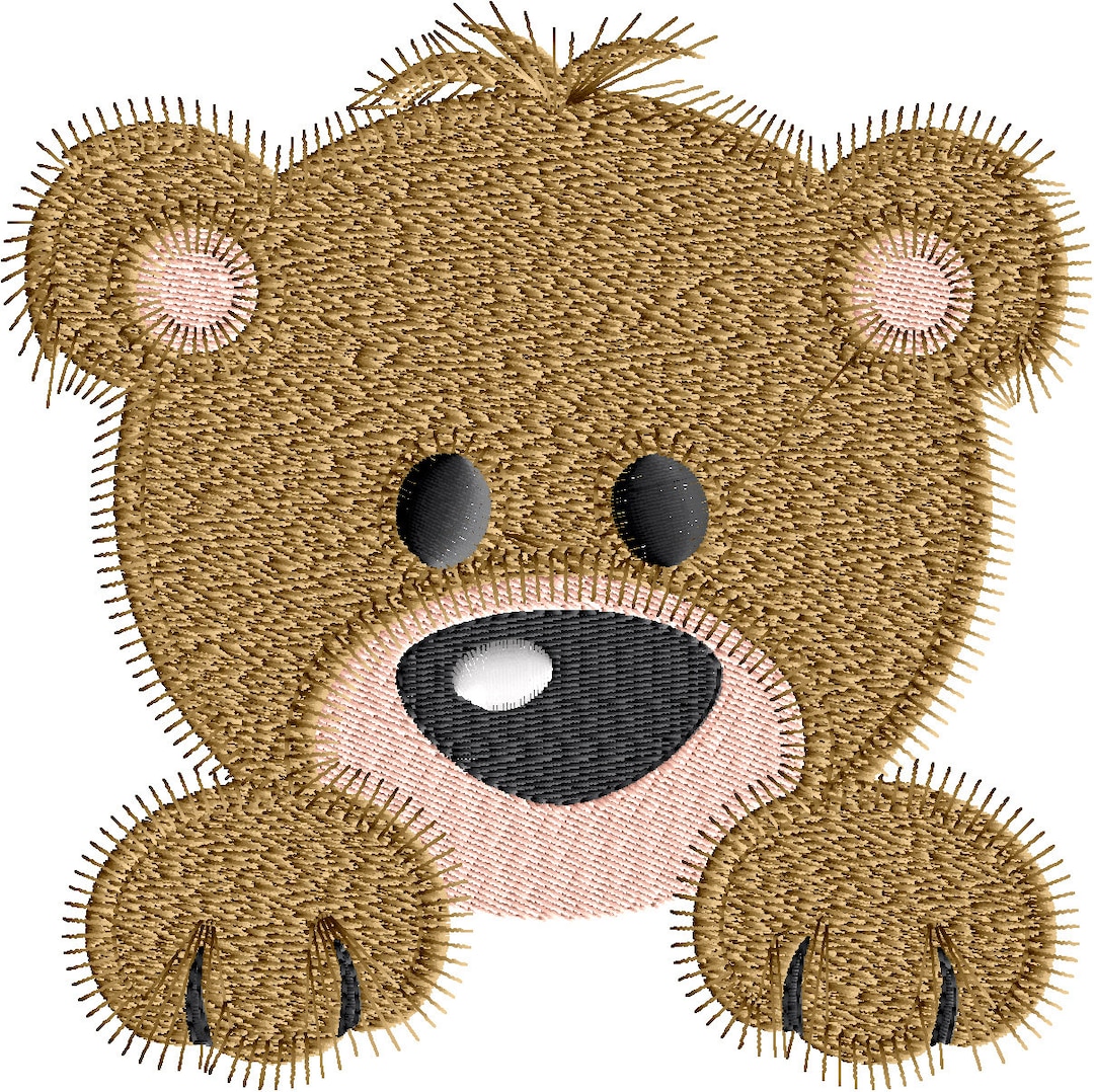 Bear Pocket Peeper Embroidery Design. Embroidery Design, Bear ...