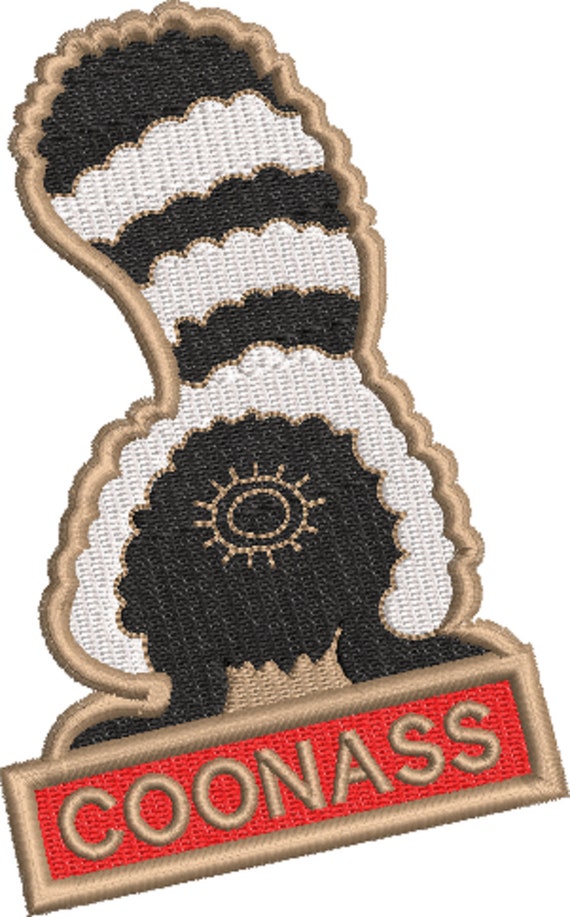 Coonass Machine Embroidery Design With 3D Border Embroidery | Etsy