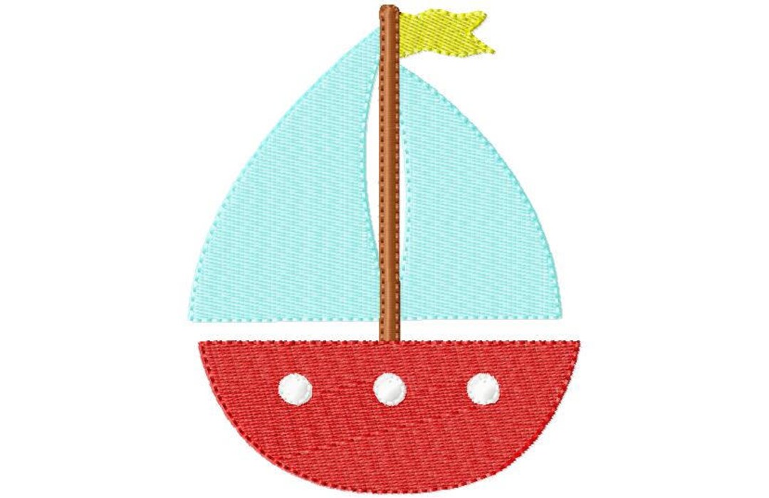 Sail Boat Embroidery Design, Machine Embroidery, Embroidery Design ...