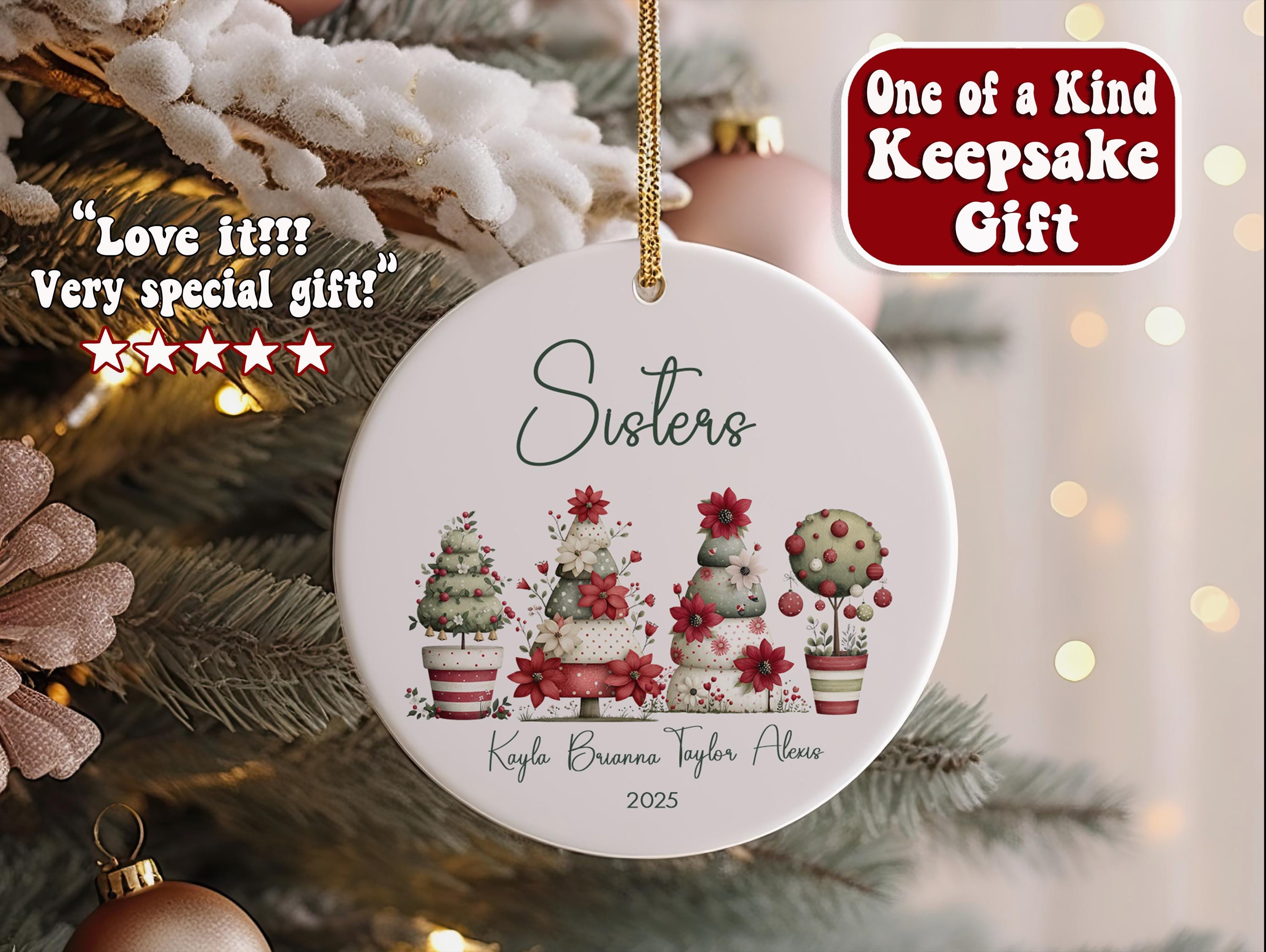 Personalized Sisters Ornament 2025 | Friend Sister Ornament | Custom ...