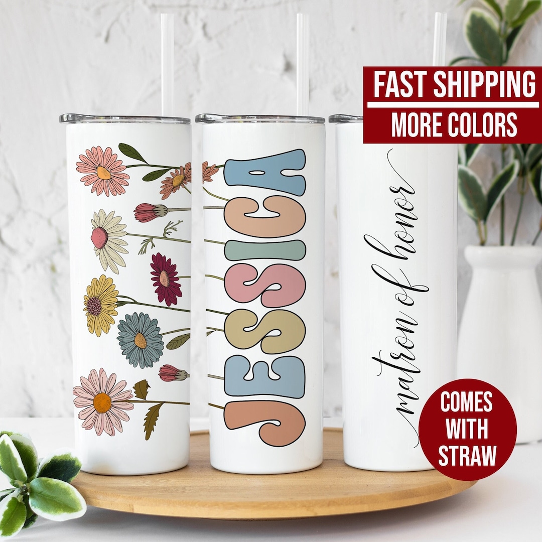 Personalized Matron of Honor Tumbler With Name, Matron of Honor Cup ...
