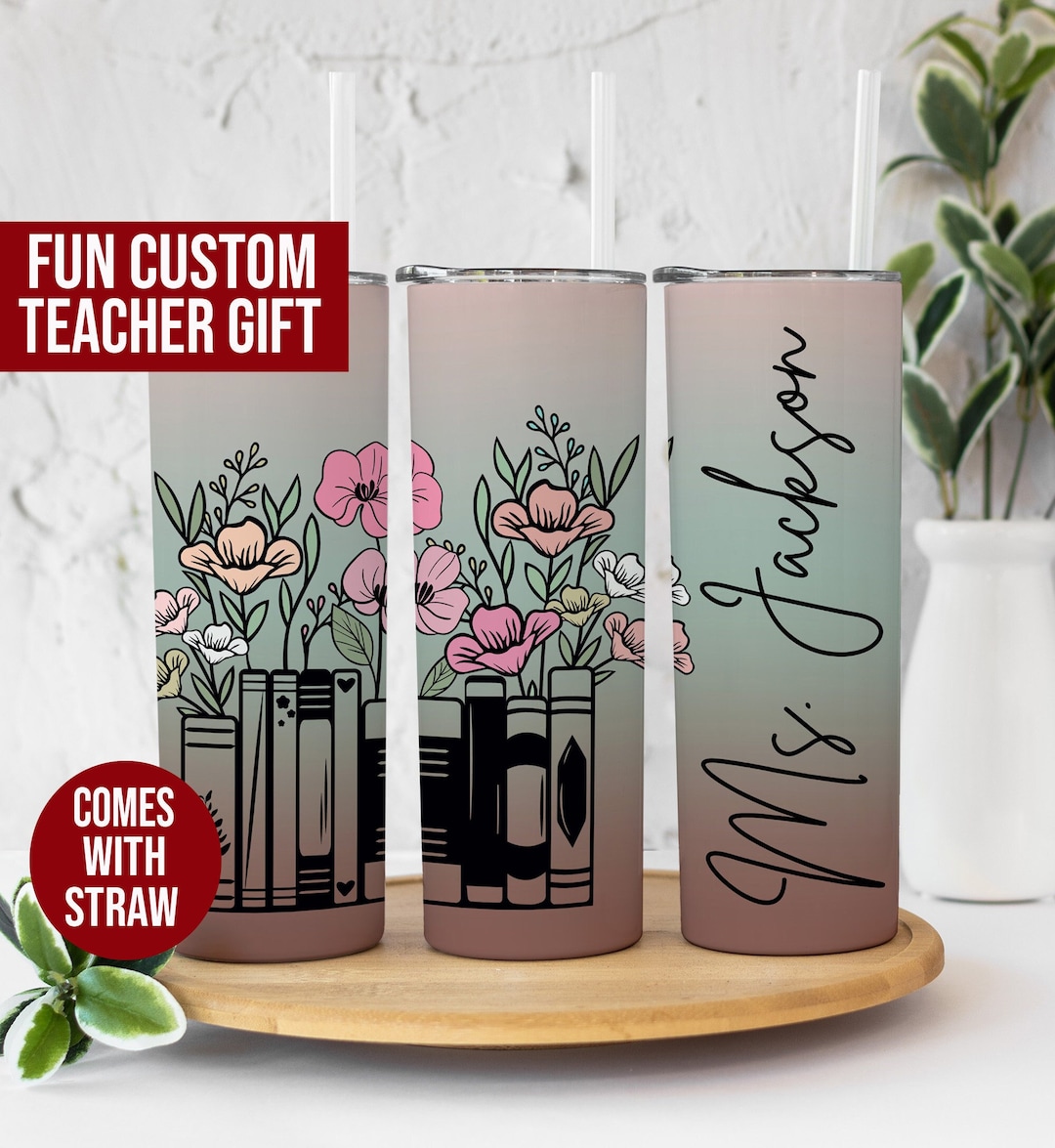 Personalized Tumbler for Teacher, Gift for Teacher, Custom Name Tumbler ...