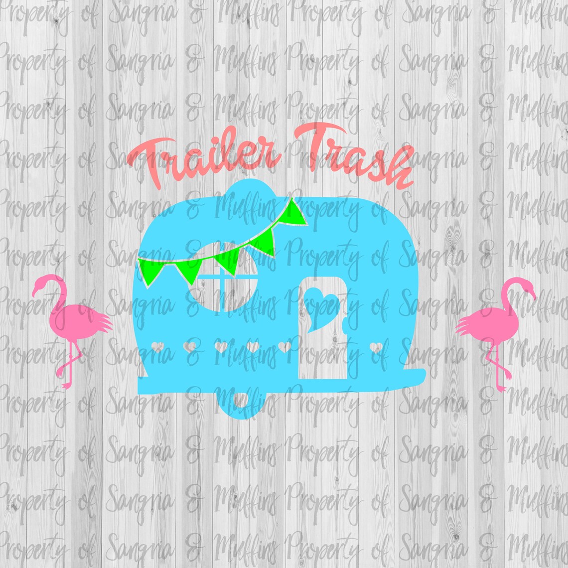 DIGITAL Trailer Trash, Trash Can Decal, Camper Decal, Camping, Trailer ...