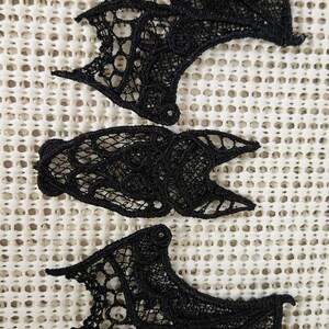 Black Lace Bat With Movable Wings- Articulated Lace Bat - Etsy