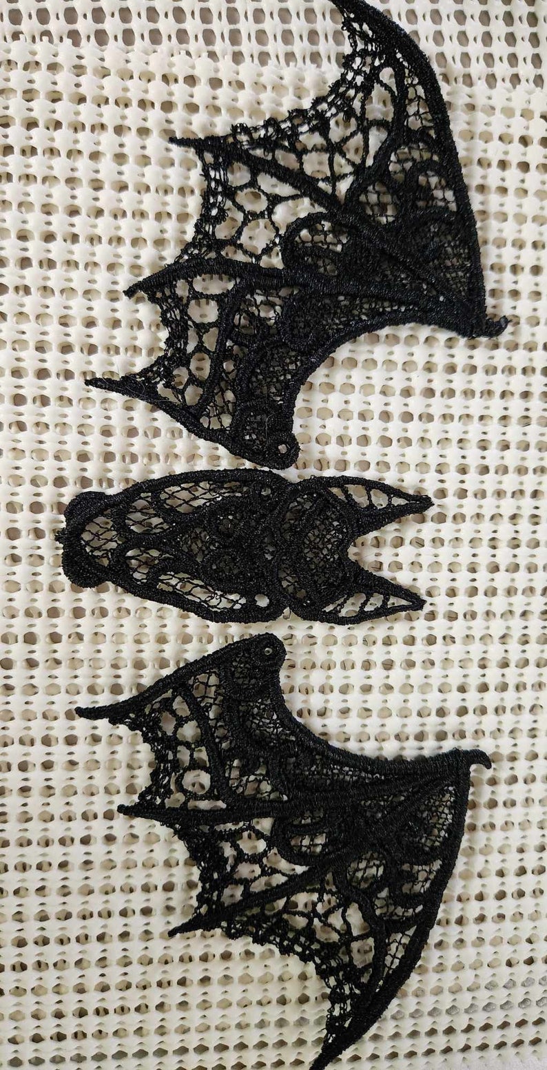 Black Lace Bat With Movable Wings- Articulated Lace Bat - Etsy
