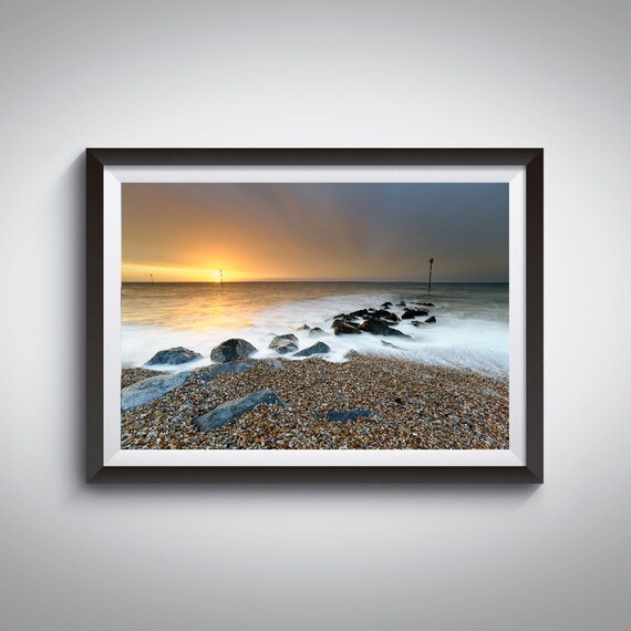 Bognor Regis sunrise photo A3 print seascape photography - Etsy.de