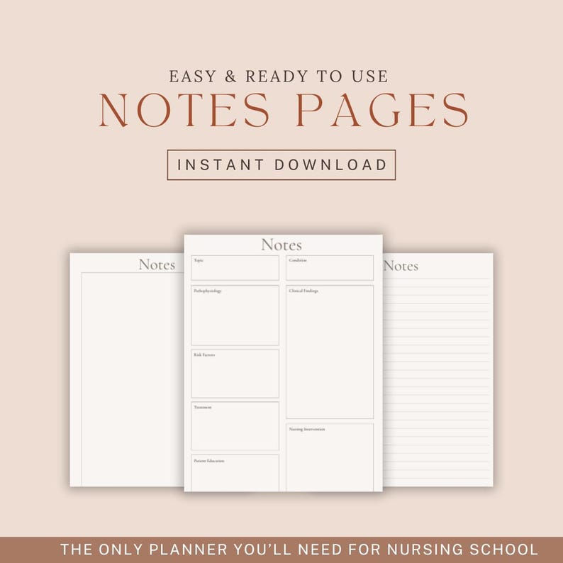 Nursing School Planner|digital Nurse Student Planner,nclex Study ...