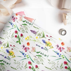 Gift Wrap Floral Wrapping Paper Wedding Birthday Gift Wrap Wrapping ...