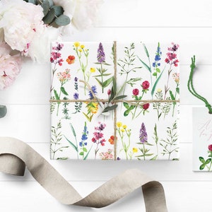 Gift Wrap Floral Wrapping Paper Wedding Birthday Gift Wrap Wrapping ...