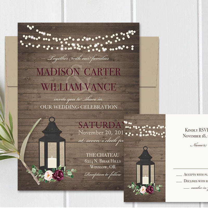 Lantern Invitation - Etsy