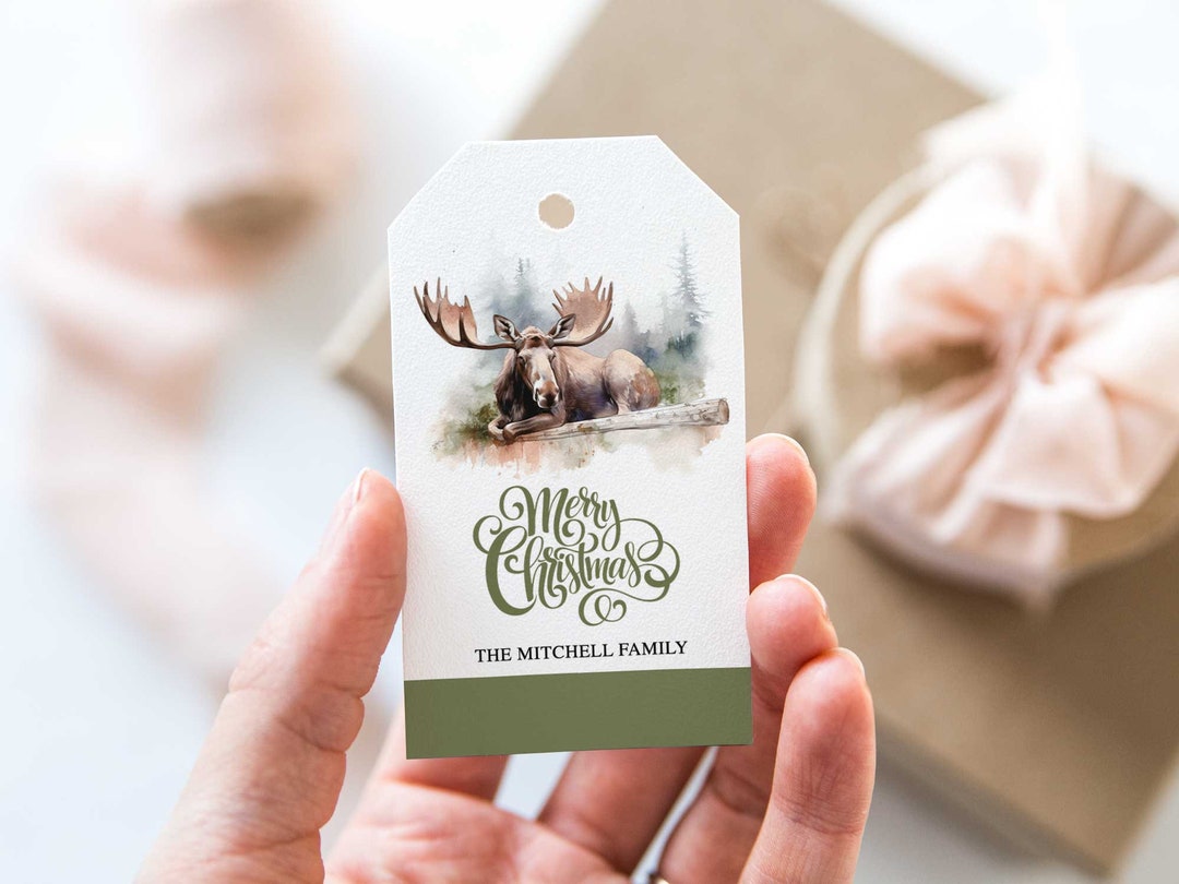 Christmas Gift Tags Christmas Gift Labels Printed Woodland Christmas ...