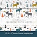 Christmas Wrapping Paper Sheets Moose Forest Winter Gift - Etsy