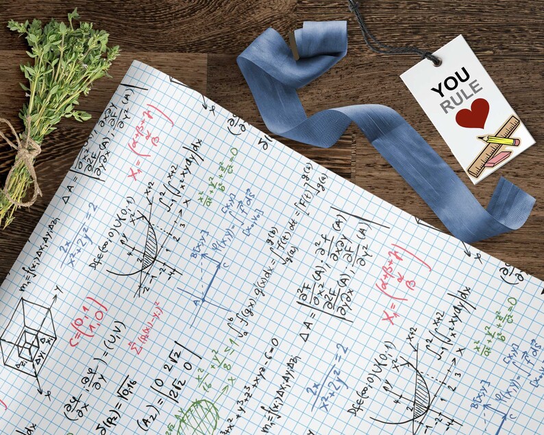 Math Equations Wrapping Paper Funny Math Teacher Gifts Math - Etsy