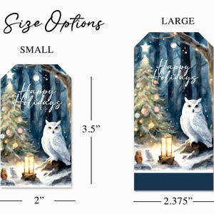 Christmas Gift Tags Christmas Gift Labels Printed Woodland Christmas ...