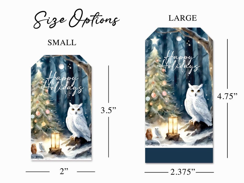 Christmas Gift Tags Christmas Gift Labels Printed Woodland Christmas ...