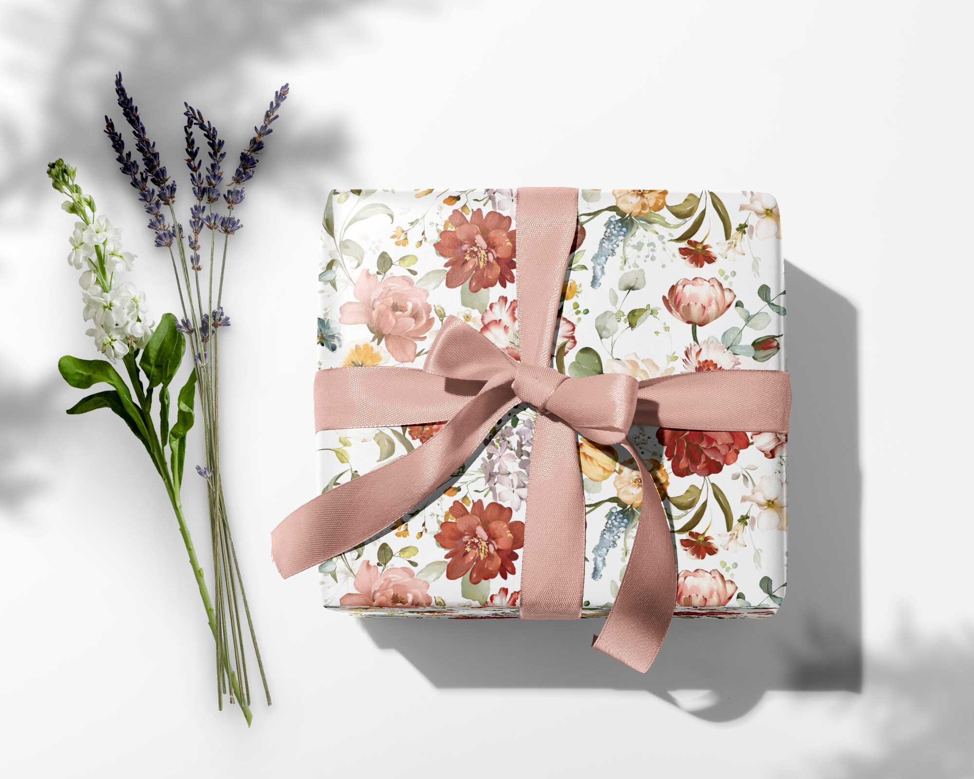 Wedding Gift Wrapping Paper Wildflower Garden Bridal Birthday - Etsy