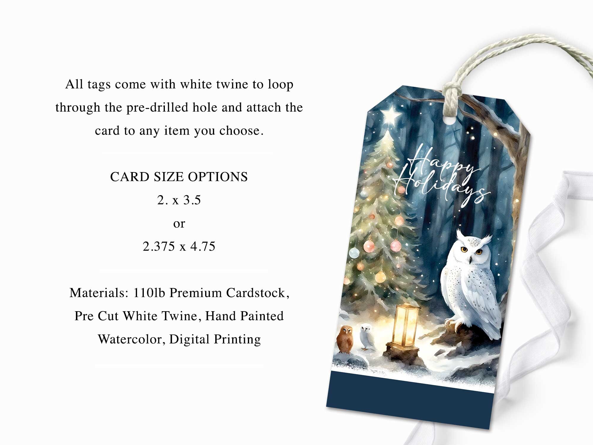 Christmas Gift Tags Christmas Gift Labels Printed Woodland Christmas ...