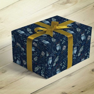 Winter Forest Wrapping Paper, Winter Gift Wrap, Woodland Nordic Holiday ...