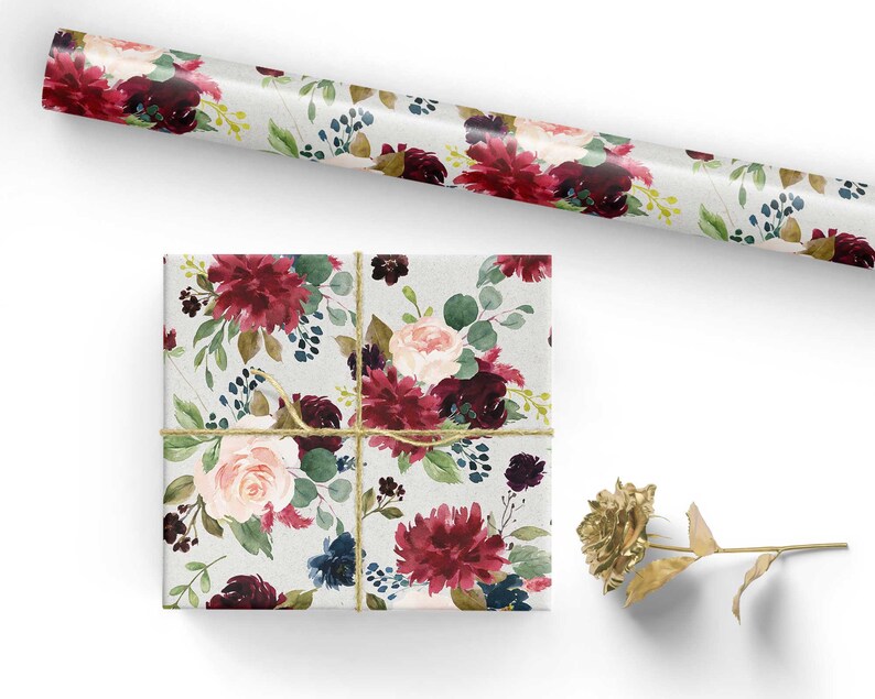Gift Wrap Floral Wrapping Paper Wedding Birthday Gift Wrap - Etsy