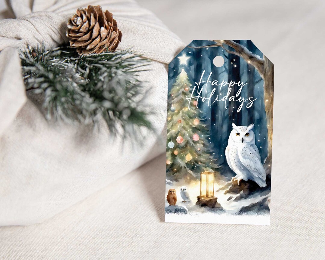 Christmas Gift Tags Christmas Gift Labels Printed Woodland Christmas ...