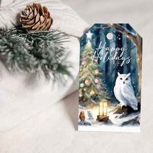 Christmas Gift Tags Christmas Gift Labels Printed Woodland Christmas ...