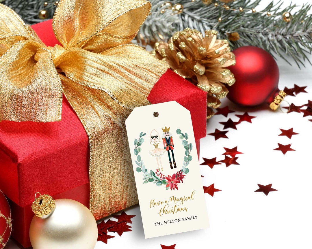 Personalized Christmas Gift Tags Nutcracker Ballet Labels Printed ...