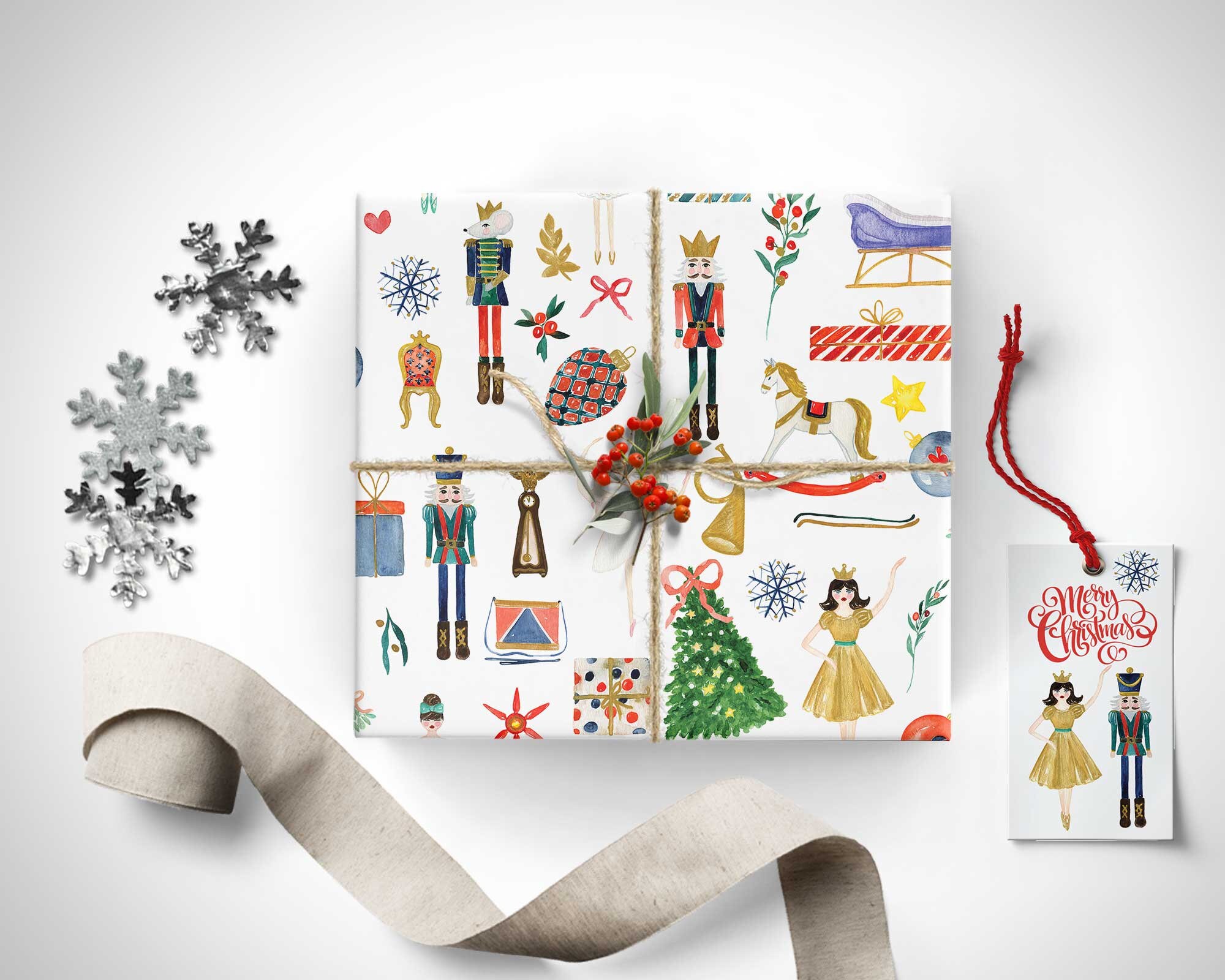 Rustic Winter Wrapping Paper Nutcracker Ballet Christmas - Etsy