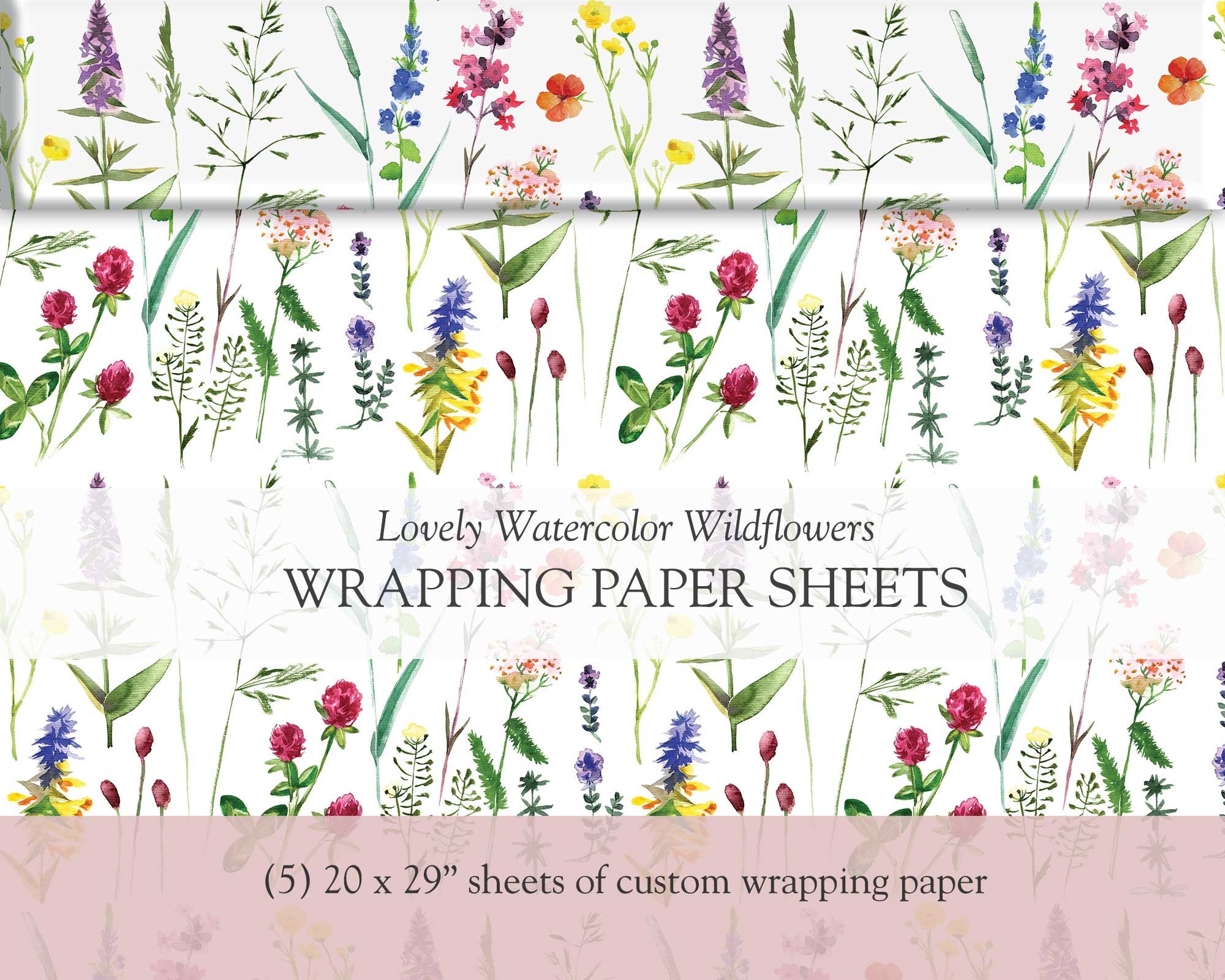 Gift Wrap Floral Wrapping Paper Wedding Birthday Gift Wrap Wrapping ...
